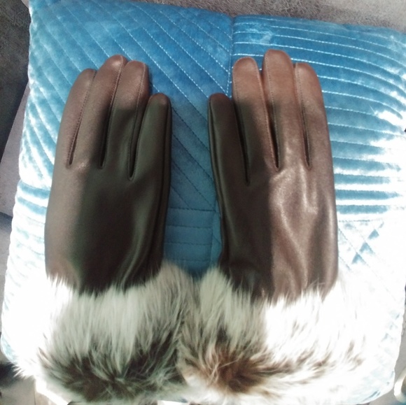 No brand | Other | Brand New With Tags Leather Rabbit Fur Gloves | Poshmark